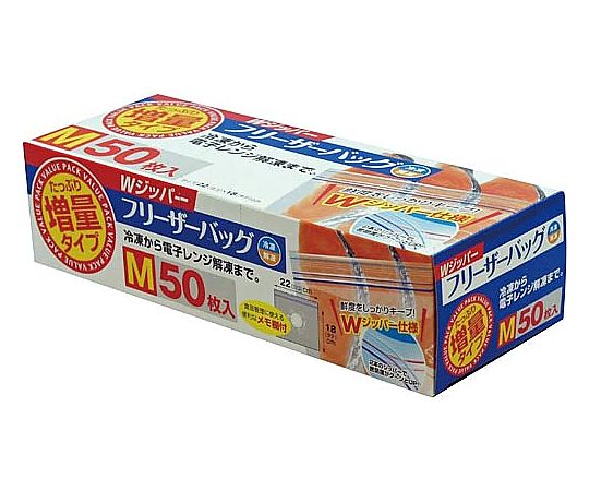 ダブルジッパーでしっかり鮮度をキープ！ 寸法：220×180mm 材質：ポリエチレン 種別：Mサイズ 耐冷・耐熱温度：-30℃から70℃ 厚み：0.06mmダブルジッパーでしっかり鮮度をキープ！ 寸法：220×180mm 材質：ポリエチレン...