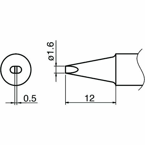 特長:●こて先先端がスリムタイプになっているため周辺部品に干渉することなくはんだ付けが出来ます。 用途:●熱容量を必要し、部品間が狭いはんだ付け部に。●FX-8003用交換こて先に。●FX-801用交換こて先に。 仕様:●適合コテ：FX80...