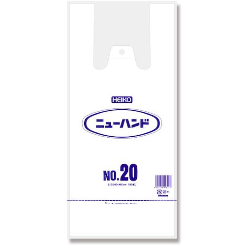 特長:●最もポピュラーなレジ袋です。●フック等に掛けることにより、作業効率がアップします。●マチ：65（×2）mmハンガータイプ 仕様:●厚さ(mm)：0.02●サイズ(mm）：幅210／全体幅340×高460 材質／仕上:●HDPE　乳白...