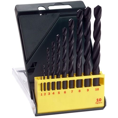 特長:●DIYでよく使われるサイズを集めた鉄工ドリルビットのセットです。 用途:●金属の穴あけ 仕様:●セット入数(本)：1,2,3,4,5,6,7,8,9,10 仕様2:●HSS鉄工ドリルビット10本（1mm／2mm／3mm／4mm／5m...