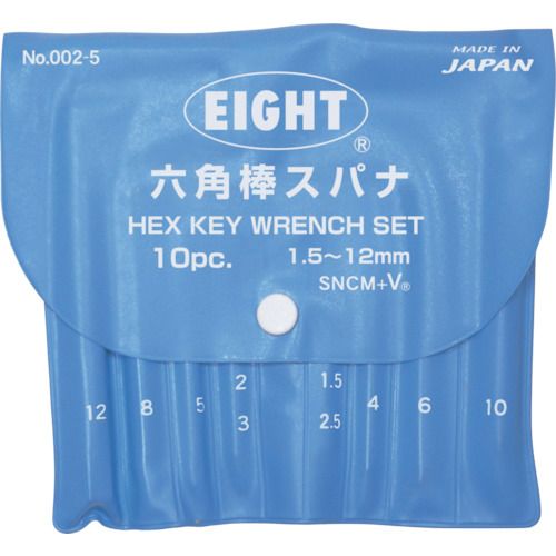 特長:●ISO・JIS規格を上回るよう、設計・製作されている「プロ向け」の製品です。 用途:●六角穴付ボルト類の締結用に。 仕様:●セット内容(mm)：1.5・2・2.5・3・4・5・6・8・10・12●組入数(本)：10 材質／仕上:●レ...