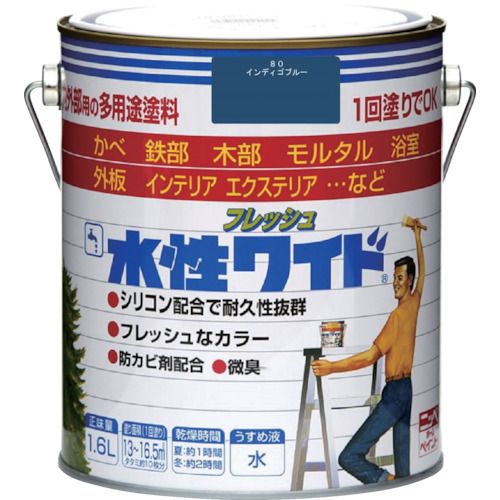 特長:●塗膜は汚れにくく、付着した汚れも水しぶきで簡単に洗浄できる（ウォッシャビリティに優れる）高性能塗料です。●タレにくい、微臭タイプです。●かび止め材、さび止め材配合しています。 用途:●浴室・台所・洗面所・部屋のかべや天井などに。●ド...