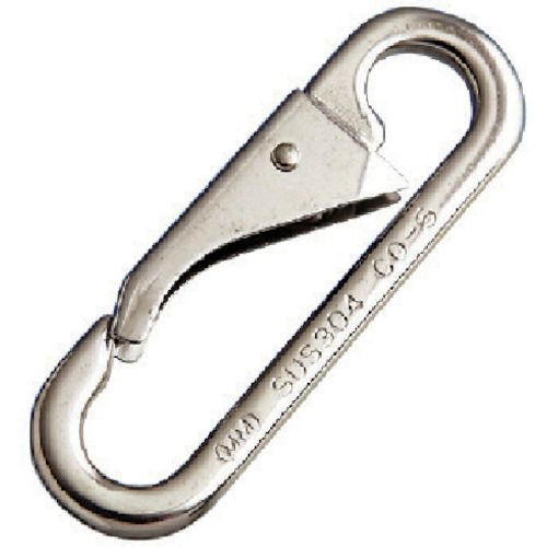 特長:●スプリングフックです。●バネの力で開口部分が戻ります。 用途:●チェーン・ワイヤ・ロープ等の連結金具として。 仕様:●使用荷重(kN)：0.29●D(mm)：6●L(mm)：80●S2(mm)：6●W(mm)：25●d(mm)：14...