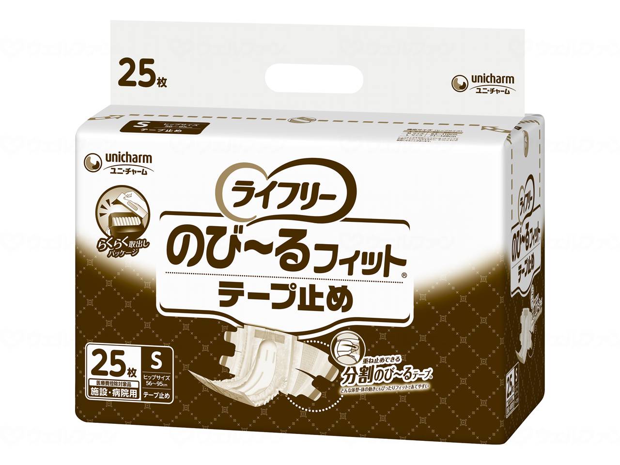 サイズ・重量 重量- コメント どんな体型にもぴったりフィットであてやすい 材質・原材料 - 規格詳細 ○適応サイズ（ヒップ）：56〜95cm ○吸収量：300cc25枚/4袋/ケースサイズ・重量 重量- コメント どんな体型にもぴったりフ...