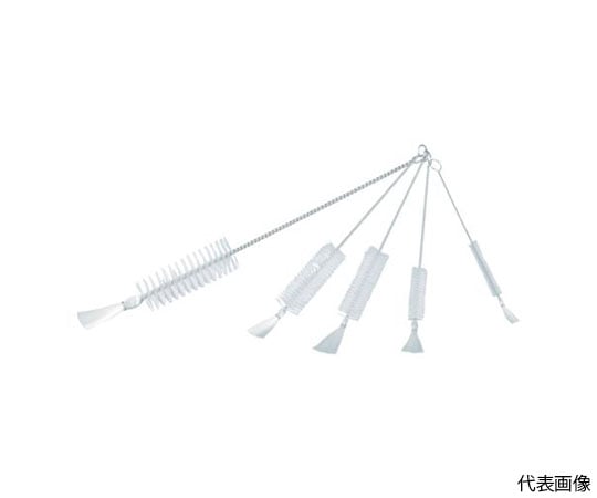 線材の脱毛がなく耐久性に優れています。 毛材がナイロンなので耐薬、特に耐アルカリに優れます。 芯材は防錆効果のあるステンレス製です。 医療用注射器や小型の試験管などの洗浄に。 色：白 全長（mm）：190 毛幅（mm）：50 毛丈（mm）：...