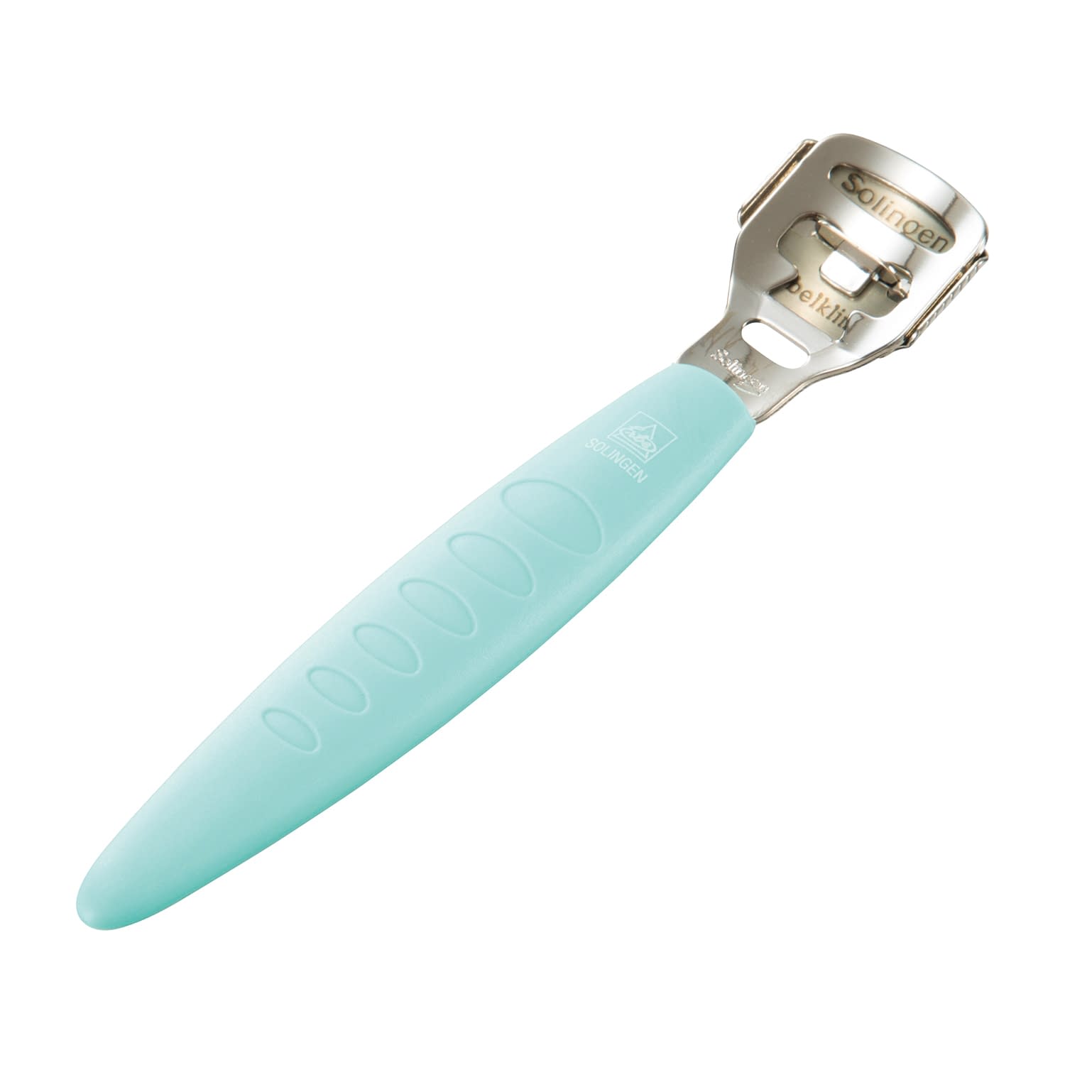 商品説明 ●かかと等の固くなった部分に軽く刃を当てることでお手入れできます。●替刃式。 商品スペック ●カラー：グリーン ●製品サイズ：全長＝150mm ●本体重量：約19g ●材質：ステンレス・樹脂 ●個装入数：1個カタログコード:25-...