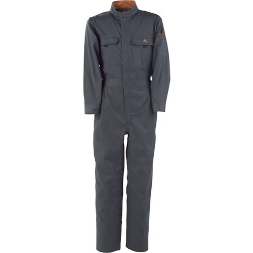 特長:●動きやすさと着心地を重視したつなぎ服です。●背中の伸縮機能や、足を広げやすい特殊カッティングなど着やすさにこだわりました。 用途:●一般作業全般に。 仕様:●色：チャコールグレー●身長(cm)：180〜185●肩幅(cm)：57●胸...