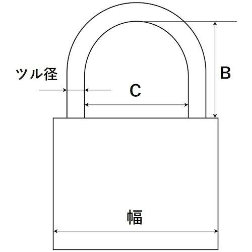 特長:●真鍮製の吊なので、サビに強いです。●吊長の為、標準吊のものより使用範囲が広がります。 用途:●バッグなどの簡易施錠に。 仕様:●付属鍵本数(本)：3●幅(mm)：20●ツル幅(mm)：3.6●B(mm)：26●C(mm)：10.4 ...