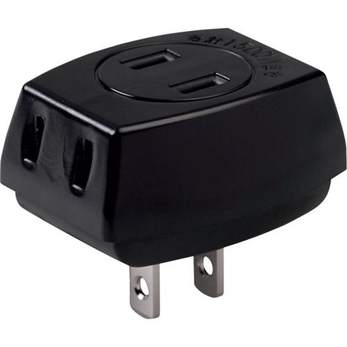 特長:●シンプルデザインの3個口タップです。 用途:●電源分岐用。 仕様:●コンセント数：3●色：黒特長:●シンプルデザインの3個口タップです。 用途:●電源分岐用。 仕様:●コンセント数：3●色：黒