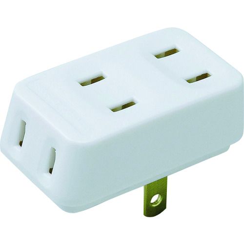 特長:●1つのコンセントから3方向に電源を分配することができます。 仕様:●コンセント数：3●色：ホワイト●定格：125V　15A●定格電力：合計1500Wまで 仕様2:●A-35H(W)特長:●1つのコンセントから3方向に電源を分配するこ...