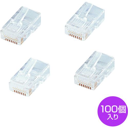 特長:●ロードバー不要で加工のしやすいRJ-45単線用コネクタです。●ギガビットイーサネット完全対応、エンハンスドカテゴリ5LANケーブルを自作するためのRJ-45コネクタです。 仕様2:●自作用RJ-45コネクタ特長:●ロードバー不要で加...