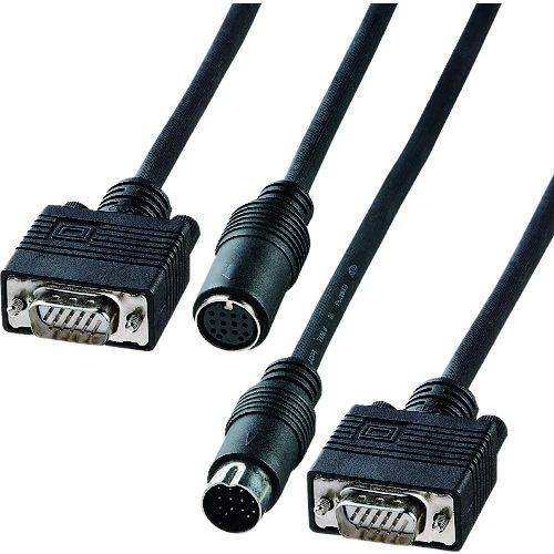 特長:●ディスプレイ工事配線用ケーブル15mVGA(アナログRGB）用です。●工事配線用ケーブル配管などの工事に使いやすいDINコネクタ(直径20mm）で中継できる2本1組のケーブルです。●複合同軸ケーブル R・G・Bの映像用信号に75Ω同...