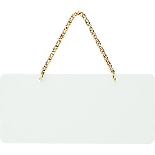 特長:●好きな文字や数字を入れてオリジナルサインが作れます。 用途:●部屋名や用途の標示に。 仕様:●表示内容：白無地●取付仕様：くさり付●縦(mm)：100●横(mm)：220●厚さ(mm)：3●色：白●タイプ：くさり付 仕様2:●取付方...