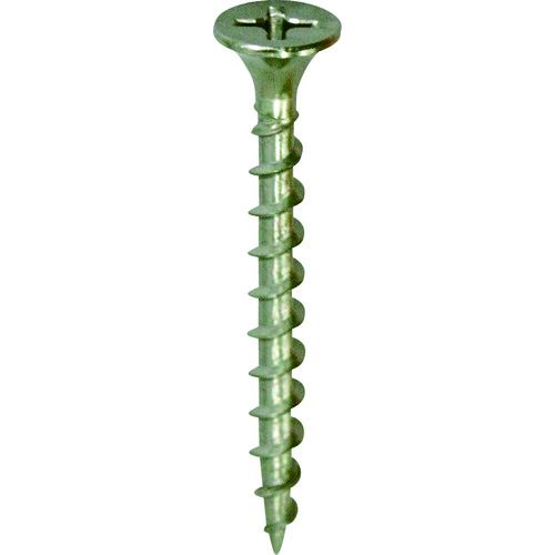 特長:●ねじ山の間隔が長く（粗目）ねじの溝が深い、電動工具を使って作業するもっとも一般的な木工用ビスです。 仕様:●寸法(mm)d：3.8●全長(mm)：32●ねじ部長さ(mm)：26●タイプ：全ネジ●頭部径dk(mm)：8.2●パック入数...