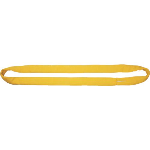 特長:●繊維を束ね表面布で覆った柔かいスリングです。●吊り上げる荷になじみ易く、ワイヤロープのようにクセもつかず取扱いが非常に楽で作業効率が上がります。 用途:●一般玉掛け作業用ラウンドスリング 仕様:●最大使用荷重(t)：0.5●全長(m...