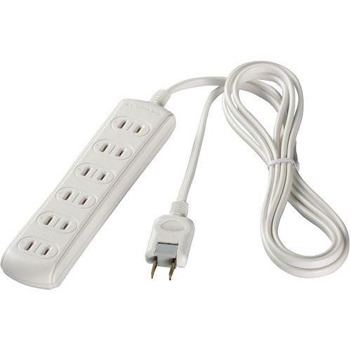特長:●2ピン6個口の電源タップ●スイングプラグで、狭い場所でも壁にピッタリです。●差込口は、安心の2重構造で熱に強いです。●安心のトラッキング現象防止プラグです。●ビニール袋のパッケージで環境に優しいです。 仕様:●コンセント数：6●色：...