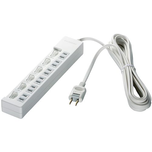 特長:●2ピン6個口の電源タップ●個別スイッチ付きで電気の消費を抑えるエコタイプです。●落雷による機器の故障を防ぐ雷サージガード付です。●スイングプラグで、狭い場所でも壁にピッタリです。●差込口は、安心の2重構造で熱に強いです。●安心のトラ...