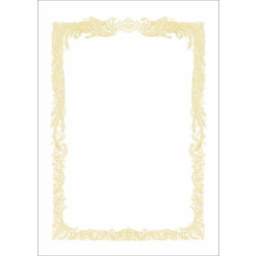 特長:●プリンター印刷に対応した賞状用紙です 仕様:●タイプ：白●規格：A4横書き●厚さ(mm)：1●枠色：金 材質／仕上:●上質紙特長:●プリンター印刷に対応した賞状用紙です 仕様:●タイプ：白●規格：A4横書き●厚さ(mm)：1●枠色：...