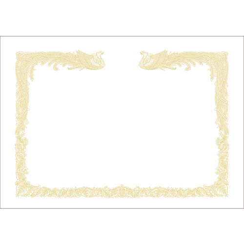 特長:●プリンター印刷に対応した賞状用紙です。上部にマークや校章をいれる事も出来ます 仕様:●タイプ：雲なし●規格：B4縦書き●厚さ(mm)：1●枠色：金 材質／仕上:●上質紙特長:●プリンター印刷に対応した賞状用紙です。上部にマークや校章...