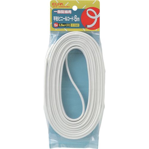 特長:●耐水性・耐熱性・柔軟性・加工性に優れています。●電気スタンド、扇風機などの補修・延長コードなどに使用します。●またスピーカーコードにも利用されています。●主に屋内で使用するAC300V以下の配線に使用します。 仕様:●全長(m)：6...