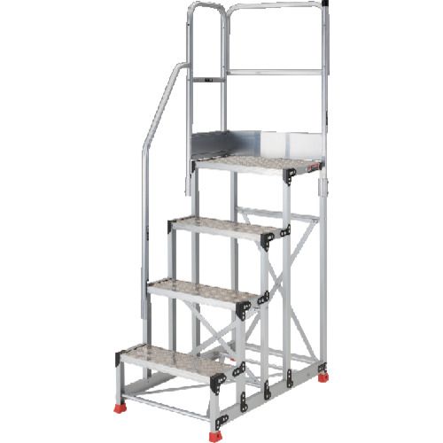 特長:●作業用踏台と階段片手すり天場二方付きのセットになります。●本体のみアルマイト仕上げです。（TSFC、TSFGRは支柱のみ）●手すり高さは900mmと1100mm兼用タイプでどちらの高さも取付可能です。●手すりは左右どちらも取付可能で...