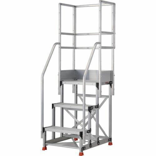 特長:●作業用踏台とフルセット手すりのセットになります。●本体のみアルマイト仕上げです。（TSFC、TSFGRは支柱のみ）●手すり高さは900mmと1100mm兼用タイプでどちらの高さも取付可能です。 用途:●工場、倉庫内での作業に。 仕様...