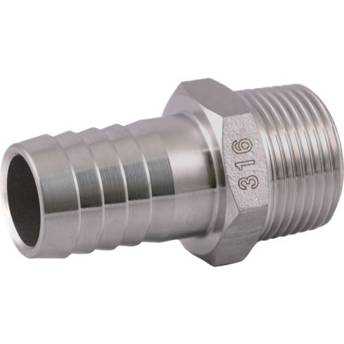 特長:●より耐食性に優れたホースニップルです。 仕様:●接続口径D：PT1/2●六角対辺(mm)：22●最高使用圧力(MPa)：3.45以下●接続口径(タケノコ外径)(mm)：10.5●接続口径(ねじ)：PT1/2●タイプ：エースニップル●...