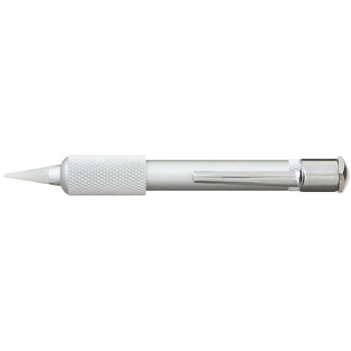 特長:●石筆細丸専用ホルダーです。 仕様:●ホルダーサイズ(mm)：直径11×全長80 仕様2:●石筆細丸4本入 材質／仕上:●本体：アルミ 注意:●長さ調整などホルダーのネジ部を緩める場合、石筆が落下し折れる恐れがあります。●用途以外には...