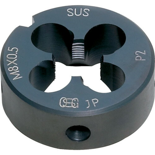 特長:●ハイスを母材とし、溶着防止にホモ処理が施されています。ダイスにすり割りがないソリッドタイプのため、段取りが簡単で安定したねじ精度が得られます。 仕様:●呼び寸法：25XM8X1.25-H 仕様2:●ステンレス用ねじ切り丸ダイス 材質...