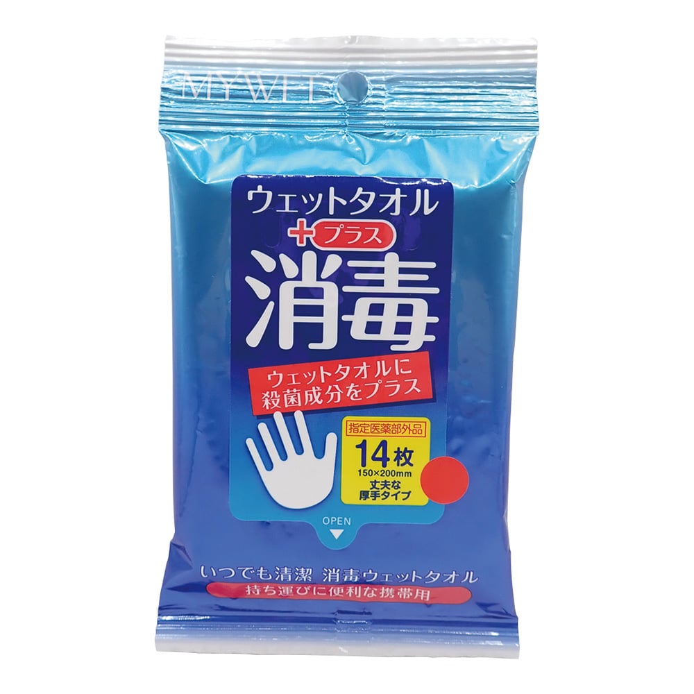 高い消毒効果で、菌の繁殖を抑えます。丈夫な厚手タイプです。 仕様：ポケットタイプ入数：1袋（14枚入）成分：ベンザルコニウム塩化物・エタノール・メチルパラベン・エチルパラベン・精製水材質：パルプ・レーヨンシートサイズ：140×200mm無香...