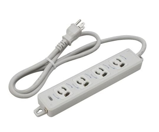 定格：15A・125V　（1500W）抜け止め機構付プラグ：接地2P（耐トラッキング）パイロットランプ、マグネット付サイズ：45×228×26mm壁や机に仮固定できるフック付コンセント：接地2P（抜止）×4口コード長：1m定格：15A・12...