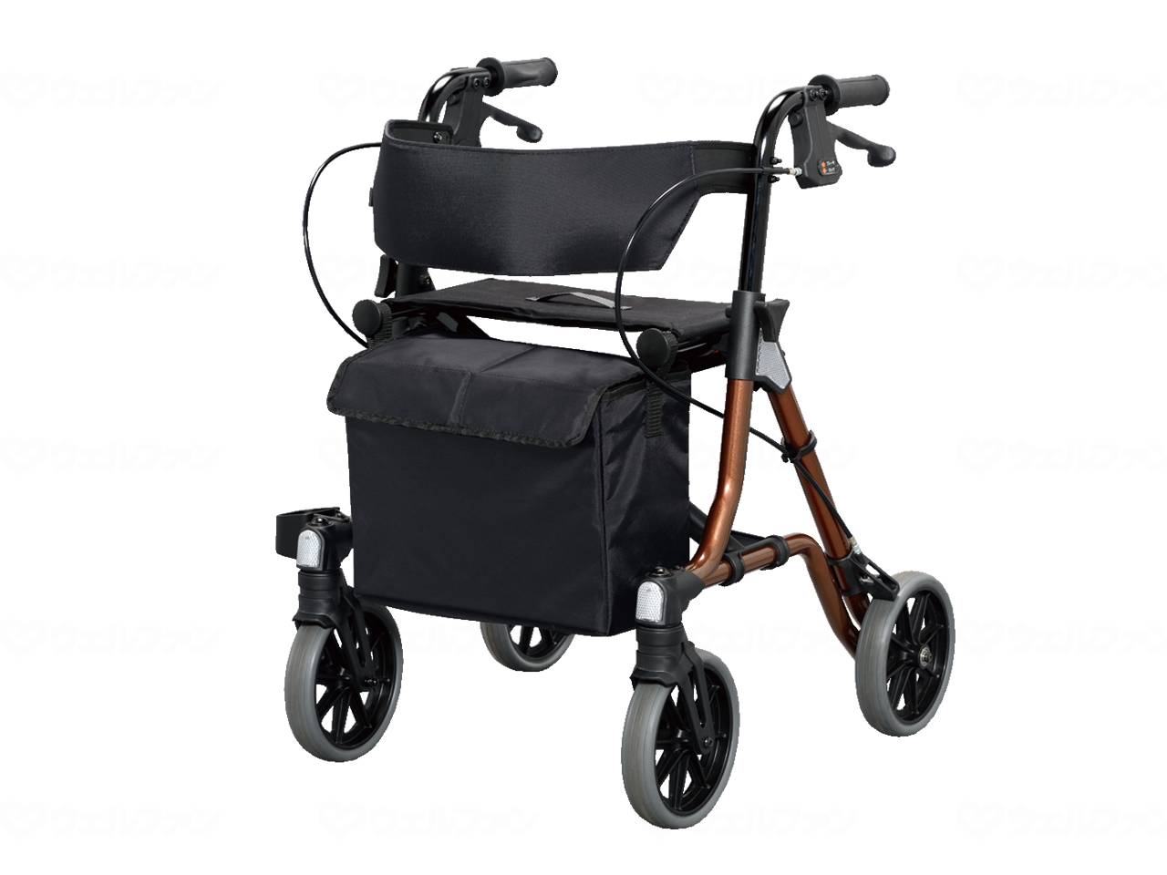 コメント　大きく使えて、小さくしまえる　バッグ載荷量6.5kg未満（容量約13L）　座面耐荷重150kg　最大使用者体重 150kg　ハンドル高さ：76・78.5・81・83.5・86cm（5段階）　○コンパクトに収納できる左右折りたたみ構...