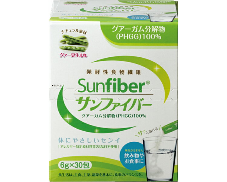●原材料／グアーガム分解物●栄養成分／（6g当たり）エネルギー12.2kcal、たんぱく質0〜0.06g、脂質0.0g、糖質0.2〜0.8g、食物繊維5.1g、食塩相当0〜0.04mg●栄養機能食品／食物繊維●賞味期限／製造後3年（未開封）...