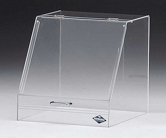 天秤や機器、大事なサンプルをほこりから守ります 背面に電源コード穴付き 視認性の高い透明タイプ 呼称：TC-1 材質：MA（アクリル） 外寸法（mm）：350×350×350H 板厚（mm）：5天秤や機器、大事なサンプルをほこりから守ります...