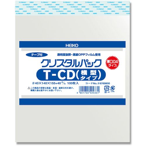 特長:●作業性の良いテープ付でワンタッチで封ができます。●　テープは帯電防止加工を施し、手にまとわり付くことがありません。●　信頼の国産フィルムを材料とし、透明度も抜群です。 仕様:●厚さ(mm)：0.04●厚(mm)：0.04●幅(mm)...