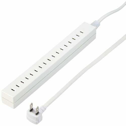 特長:●業界初の詰めて挿せるコンセントタップ 仕様:●コンセント数：8.5個口●ケーブル長(m)：1.5●色：ホワイト●幅(mm)：29●奥行(mm)：249●高さ(mm)：28●定格電圧(V)：125●定格電流(A)：15●定格容量(W)...