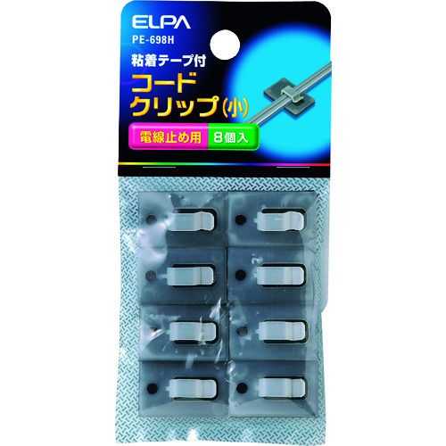 特長:●釘の打てない狭い場所や、タイル、ガラス等の表面にコードを固定する場合に使用します。●裏面をはがして取り付け場所へ強く押し付けてください。 仕様:●サイズ：小 仕様2:●付属品：粘着テープ 材質／仕上:●66ナイロン特長:●釘の打てな...