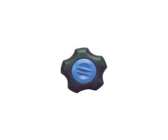 コインなどで回すだけの簡単着脱です。豊富なカラーバリエーションです。 外径（mm）：36ノブ高さ（mm）：20ねじ寸法：M6×1.0ねじ深さ（mm）：15キャップ色：青耐熱温度（℃）：80℃材質／仕上：ノブ／ASA樹脂、キャップ／ポリプロピ...