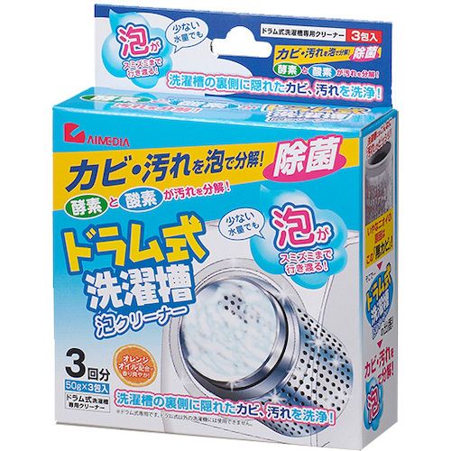 特長:●洗濯槽の裏側に隠れたカビ・汚れを泡で分解します。●酸素と酵素が汚れを分解します。●少ない水量でも泡がスミズミまで行き渡ります。●オレンジオイル配合で爽やかな香りです。●除菌ができます。 用途:●ドラム式洗濯槽の洗浄 仕様:●液性：弱...