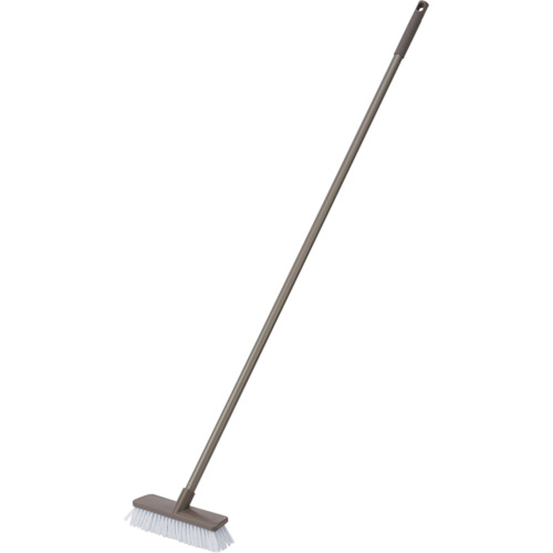 特長:●隅のゴミを掃きだす台形ヘッドです。●スペア互換性のあるねじ込み式のヘッドで用途に応じたブラシに簡単に交換できます 仕様:●幅(mm)：265●長さ(mm)：1340●全長(mm)：1340 材質／仕上:●グリップ：PE・PP(抗菌加...