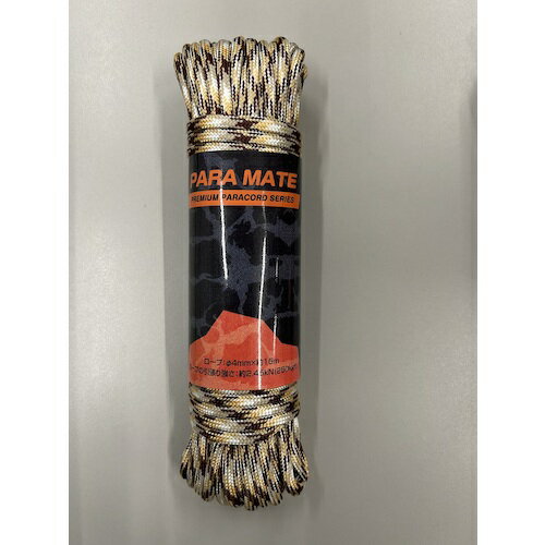 特長:●発色の良いパラシュートコード（パラコード）を編み込んで仕上げています。●ペットのリードやブレスレットを編んだりできます。 用途:●結束、アウトドア、装飾などに。 仕様:●色：ブラウン／ホワイト●線径(mm)：4●長さ(m)：15●包...