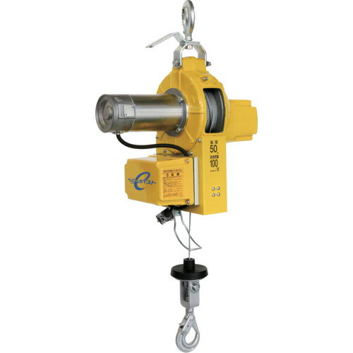 特長:●ワイヤのたるみや、ぐず巻きなどの原因による逆巻きを、発生と同時に自動的に停止します。 仕様:●定格荷重(t)：0.16●標準揚程(m)：20●巻上速度(m/min)低速：3〜3.5●巻上速度(m/min)高速：11〜13●巻上モータ...