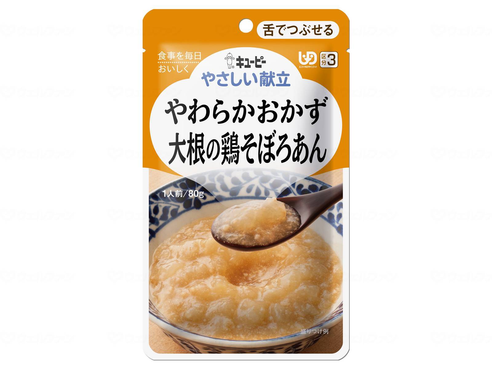 サイズ・重量　重量80g　　　特長　大根とやわらかく仕立てた鶏そぼろを昆布エキスのうま味にチキンエキス、しょうゆで味付けした煮汁でじっくり煮込み、とろみをつけました。　　　コメント　○メリハリのある味づくり　塩味控えめながらも、だしをきかせ...