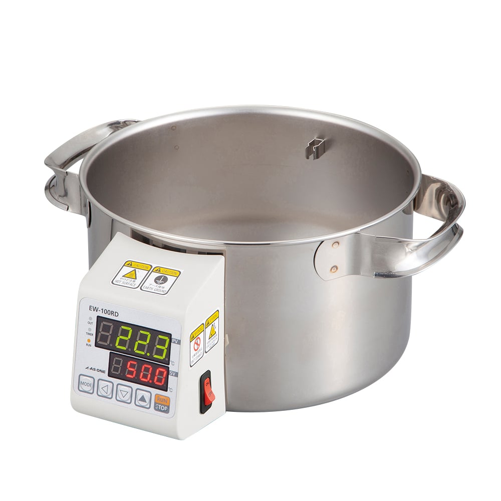 制御部カバーがPP製ですので耐薬品性に優れています。温度過昇時はヒーター強制OFFし、エラー表示でお知らせします。取手付きですので、持ち運びが容易です。 仕様：デジタル外寸法 ※1：218（290）×272×124mm槽内寸法：φ208×1...