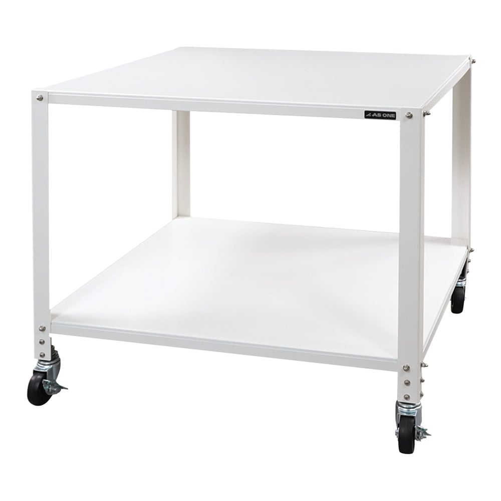 上段は補強板が付いた堅牢仕様です（荷重は95kg以内）。定温乾燥器やオーブン・真空装置等の機械架台に使用できます。ノックダウン式（組立が必要）です。組み立て作業にはプラスドライバーが必要です。 サイズ（mm）：800×740×700材質：ス...