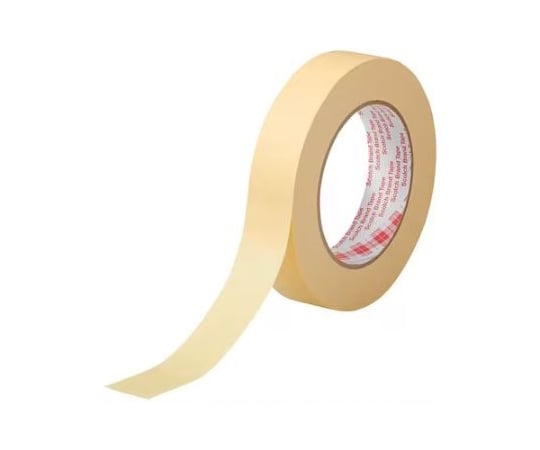 高耐熱マスキングテープです。190℃で1時間の耐熱性があります。糊残りを起こしにくい粘着剤です。銅や銀にしみを残しません。耐汚染性は良好です。屋外での使用はすすめしません。紙を基材としたクレープマスキングテープ・平面紙マスキングテープは、塗...