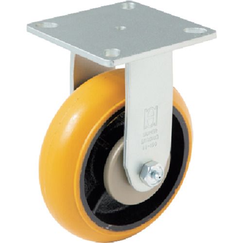 特長:●厚さ8mmの鋼板を用いた金具のトッププレート及び脚部は、溶接により強固に接合されています。●従来のウレタンより回転・旋回が軽く、楽に荷物を運搬できます。 用途:●重荷重用台車などに。 仕様:●許容荷重(daN)：441●許容荷重(k...