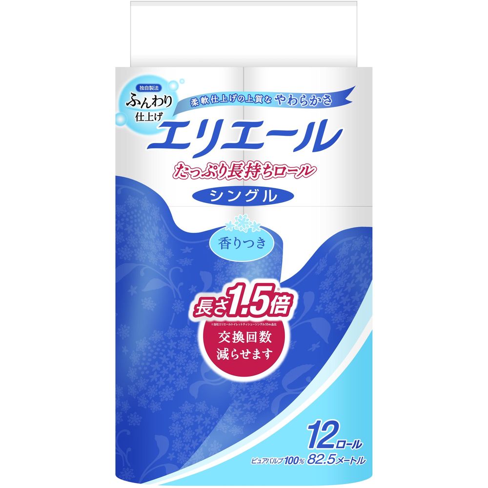 ●柔軟仕上げ剤の配合で、ふっくらやわらかな肌ざわり。●通常のエリエールの1．5倍。12Rで18R分の長さです。●リラックス感のある香り（天然ハーブオイル配合）。●パルプ100％。●柔軟仕上げ剤の配合で、ふっくらやわらかな肌ざわり。●通常のエ...