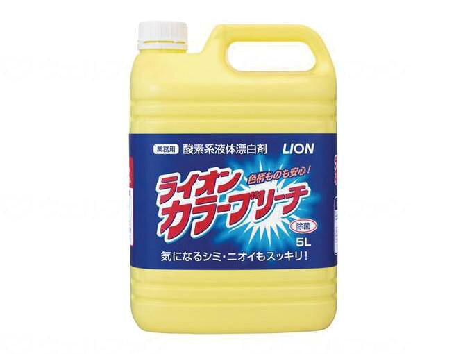 サイズ・重量 重量5L×3本 コメント 色柄物に安心して使える酸素系液体漂白剤。 衣類のシミ・黄ばみを漂白し、除菌・除臭にも効果を発揮します。 材質・原材料 成分：過酸化水素配合 規格 5L×3本 規格詳細 -3本/ケースサイズ・重量 重量...