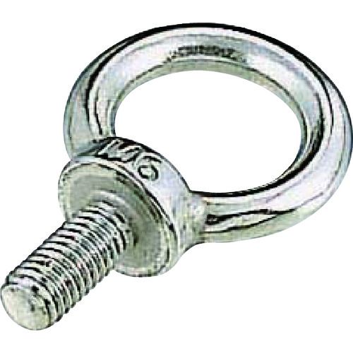 【特長】●ステンレス製で錆びにくく、耐久性に優れます。【用途】●機械器具類の吊り上げなど、一般の荷役に。【仕様】●使用荷重(kN)：1.47●ねじ径：W3/8●D(mm)：8●B(mm)：18●L(mm)：25●H(mm)：42●A(mm)...